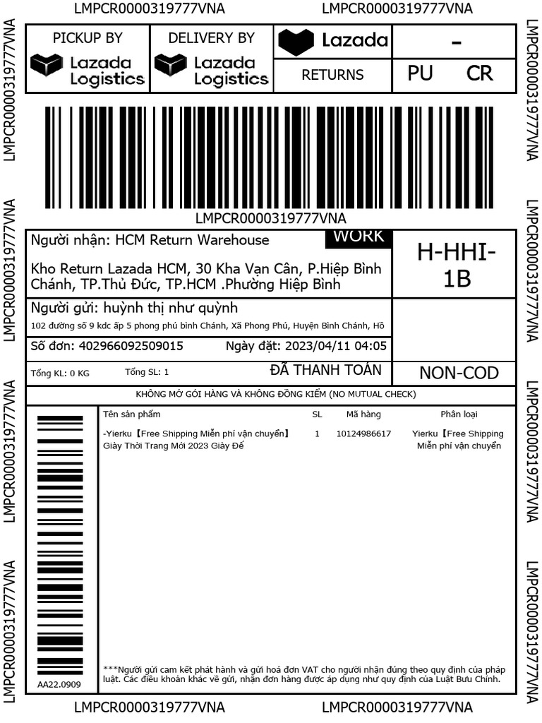 Return Label | PDF