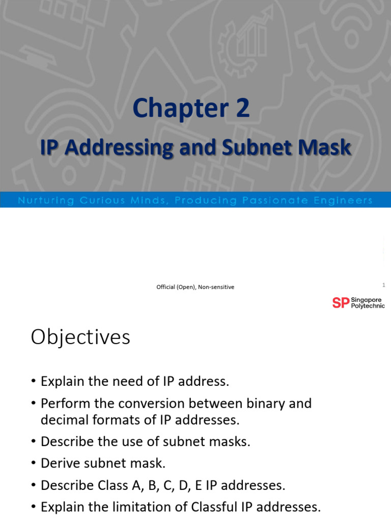 Chapter 2 - IP Addressing and Subnet Mask - 2022 | PDF | Ip Address | Computer Science