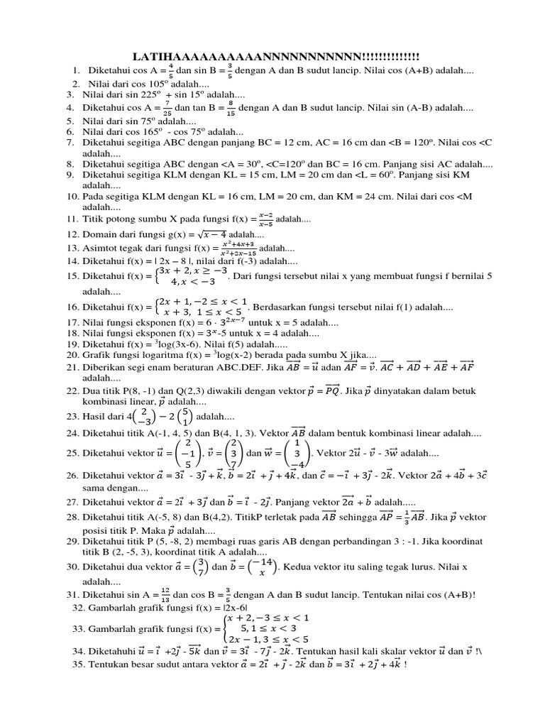 Latihan Psat MTK Lanjut 24 | PDF