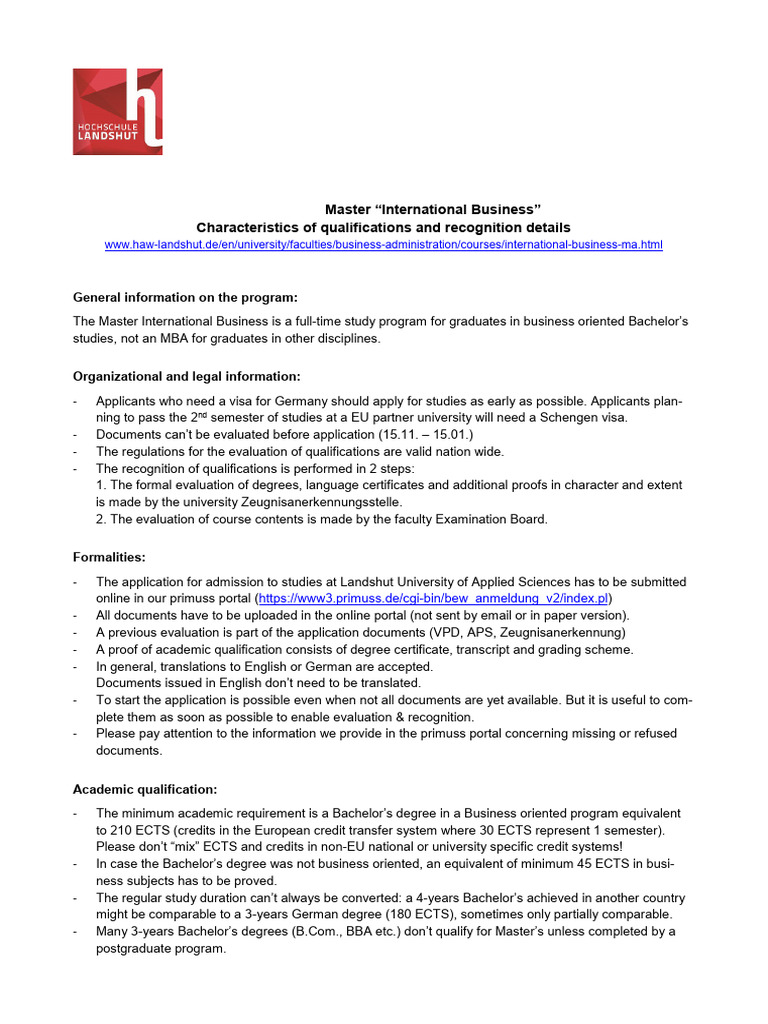 MIB Qualification | PDF | Academic Degree | Bachelor's Degree