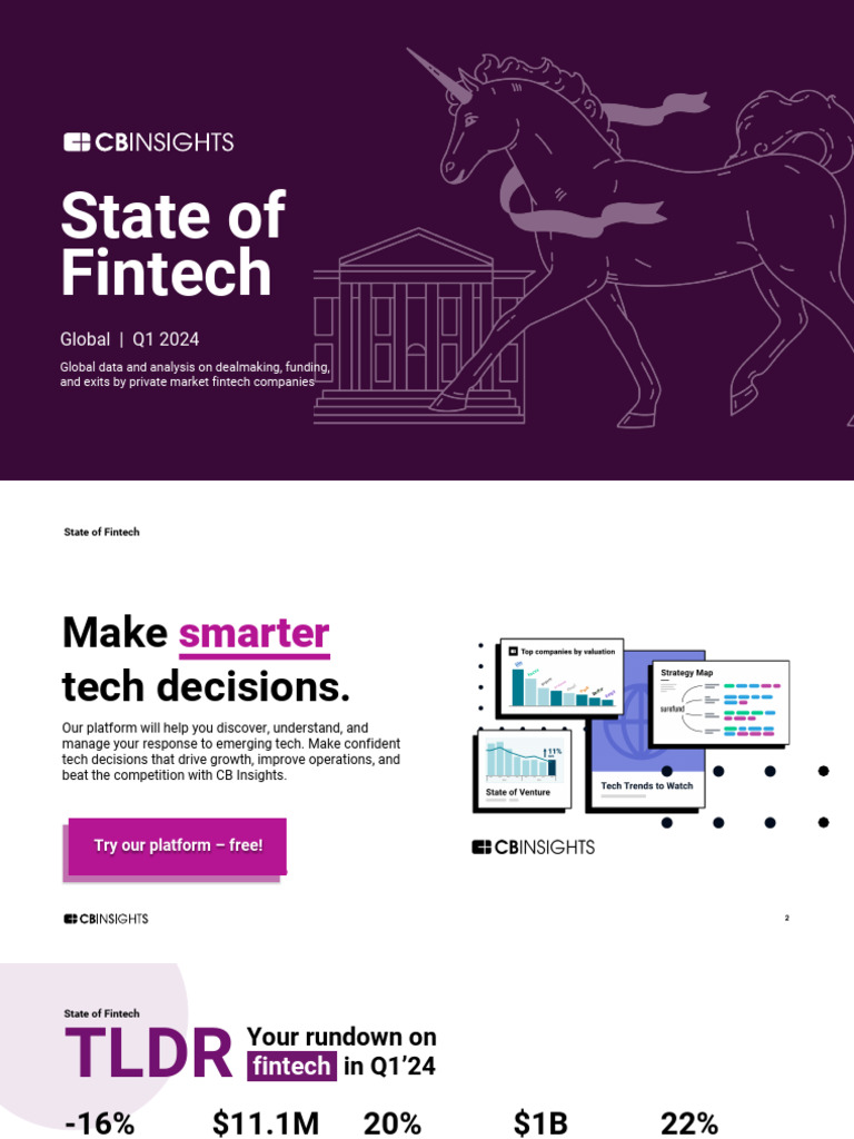 CB Insights Fintech Report Q1 2024 | PDF | Venture Capital | Corporate ...