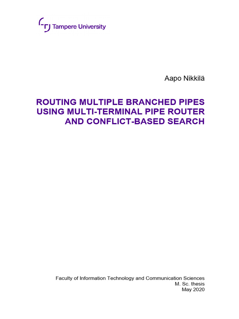 Routing Multiple Branched Pipes Using Multi-Terminal Pipe Router and Conflict-Based Search | PDF ...