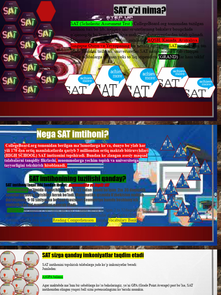 SAT O'zi Nima?: (Grand) | PDF