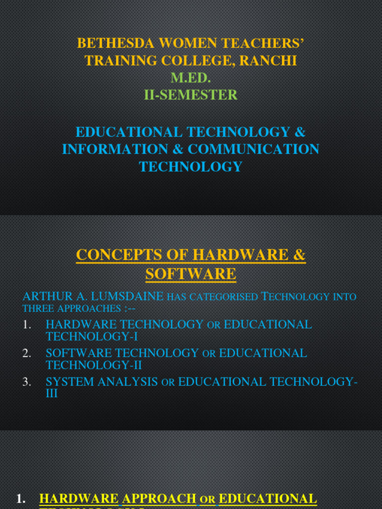 Unit 1 Components of Hardware & Software | Download Free PDF | Educational Technology | Computer ...