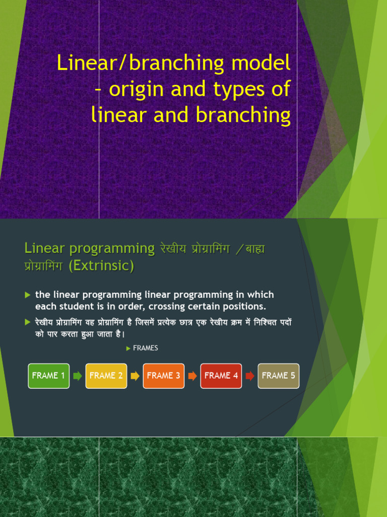 Linear vs Branching Programming | PDF | Psychological Concepts | Behaviorism