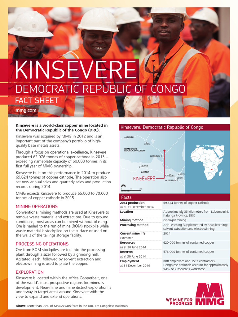 Kinsevere FactSheet 2015 | PDF | Mining | Democratic Republic Of The Congo