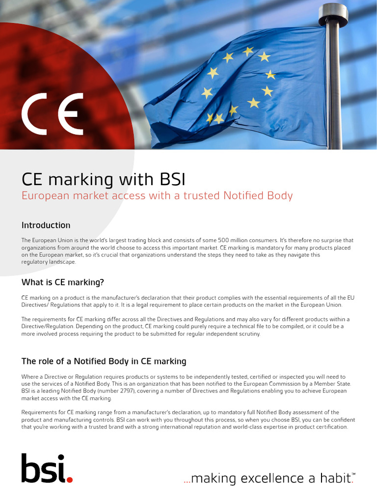 CE Marking Process with BSI | PDF | Regulation | Business