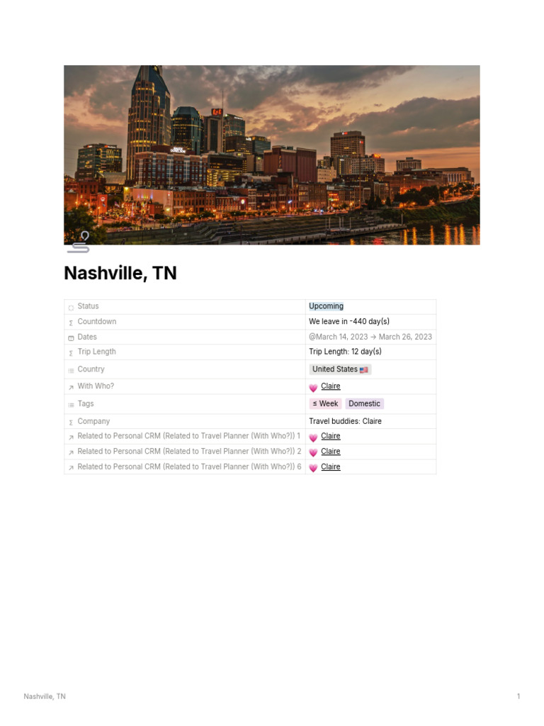 Nashville, TN 1 | PDF