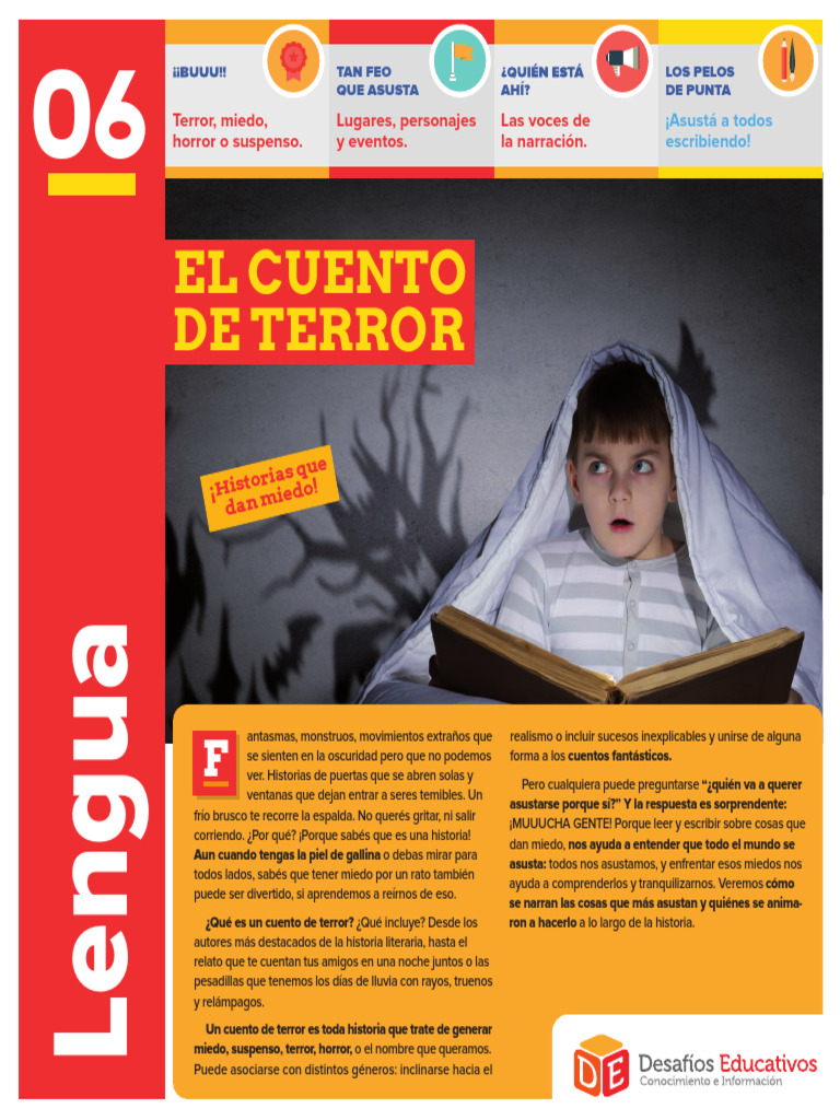6 Lengua - Miedo - Suspenso - Fantasmas - Desafíos Educativos | PDF ...