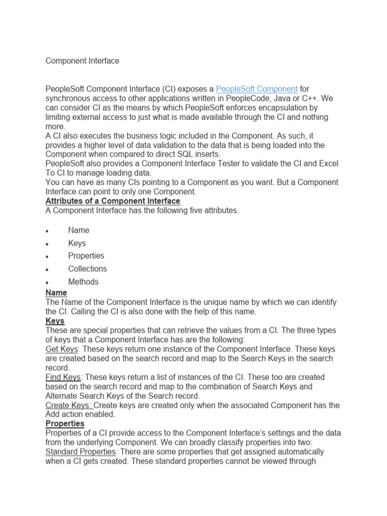 Component Interface | PDF | Method (Computer Programming) | Interface ...