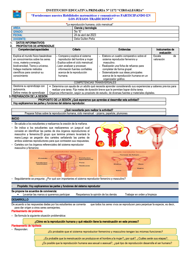 La Reproducción Humana Ciclo Menstrual | PDF | Sistema reproductivo | El embarazo