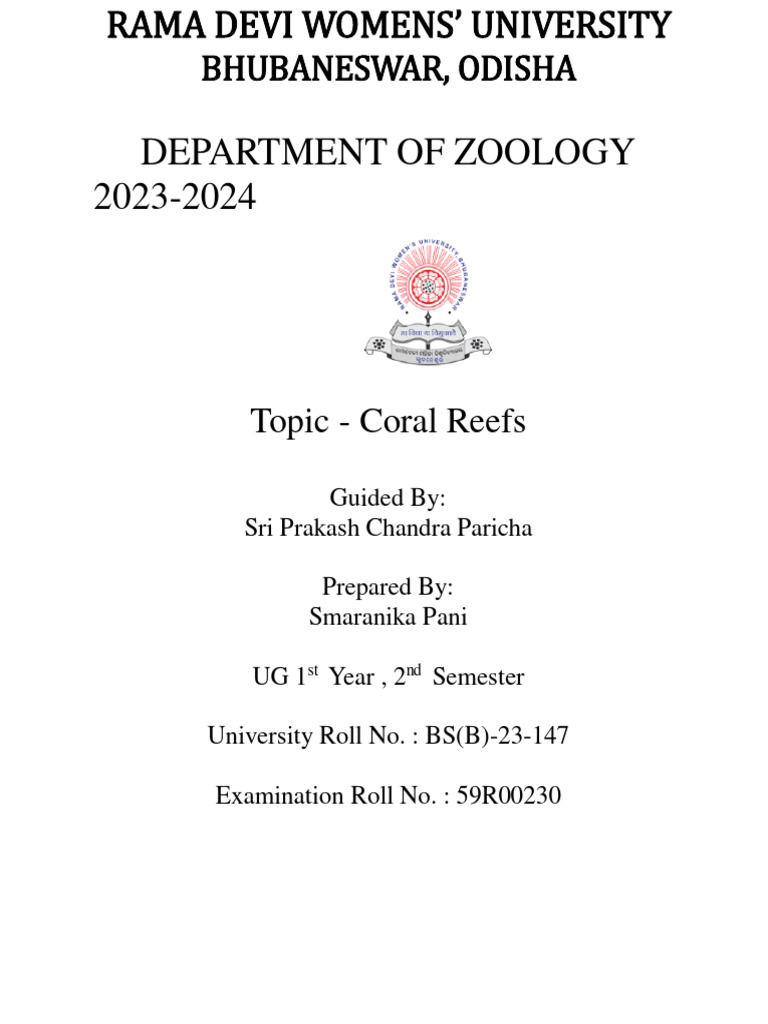 Zoology Project. | PDF | Coral Reef | Coral