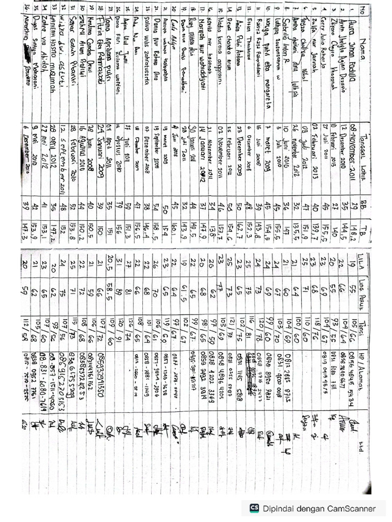 Data Posyandu Rematri 11-18 | PDF