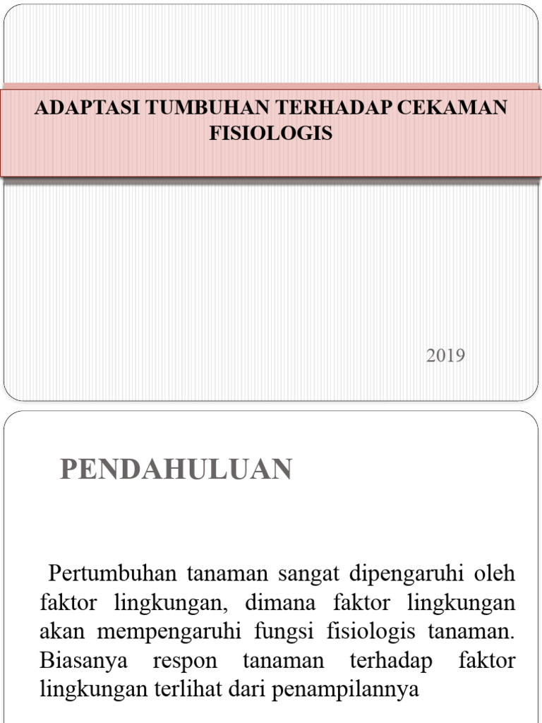 Ekologi TNM Pertem. 5 (Adaptasi) | PDF