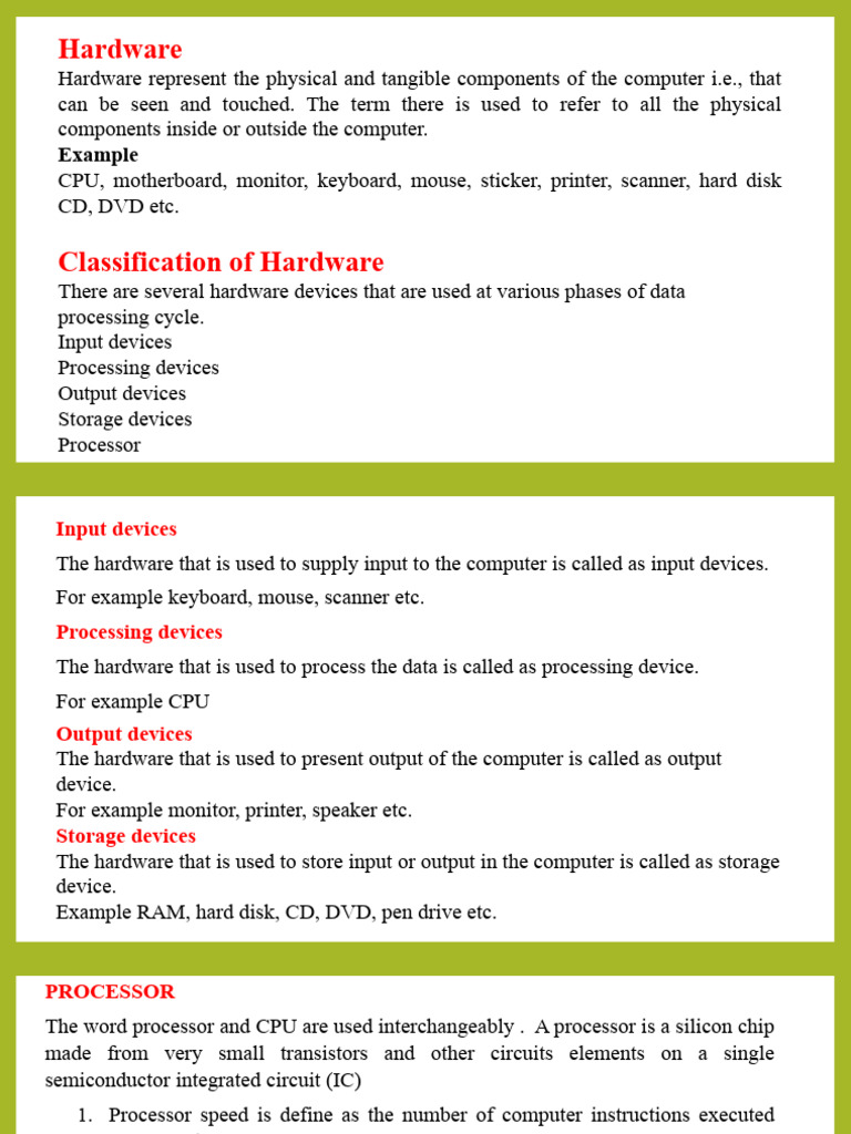 Hardware&processor, OS BBA III SEM (ITB) | PDF | Operating System | Process (Computing)