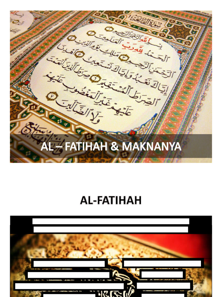 Al Fatihah | PDF
