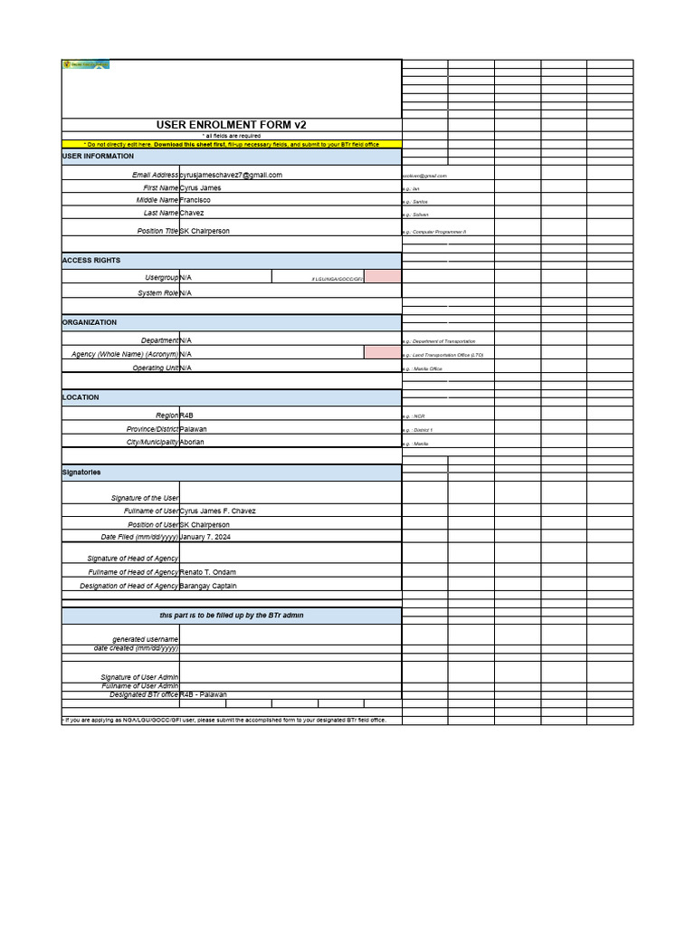 OFBS Enrolment Formv2 | PDF | Computing | Transport