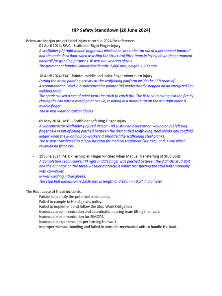 Materi Standdown HIP 240620 | PDF | Art | Technology & Engineering