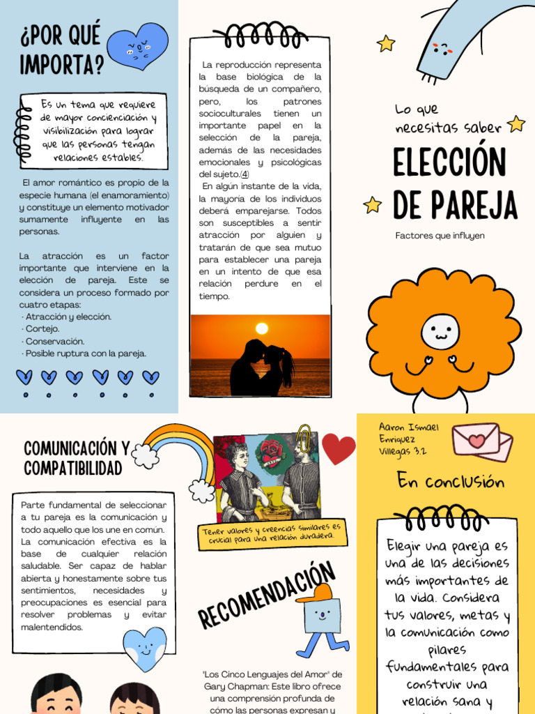 Triptico Factores de Una Pareja | Descargar gratis PDF | Amor | Romance ...