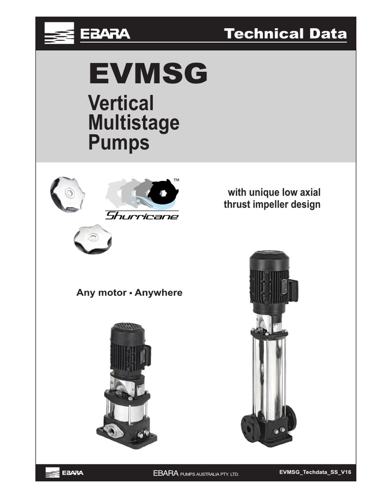 Evmsg Ebara | PDF | Pump | Mechanical Engineering