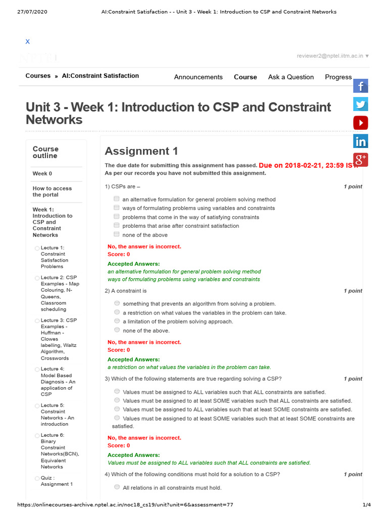 Noc18-Cs19 Week 01 Assignment 01 | PDF | Applied Mathematics | Theoretical Computer Science