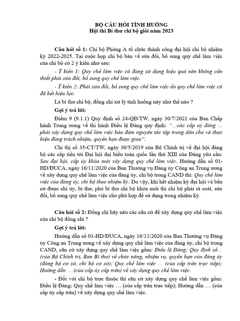 Bo Cau Hoi Tinh Huong | PDF