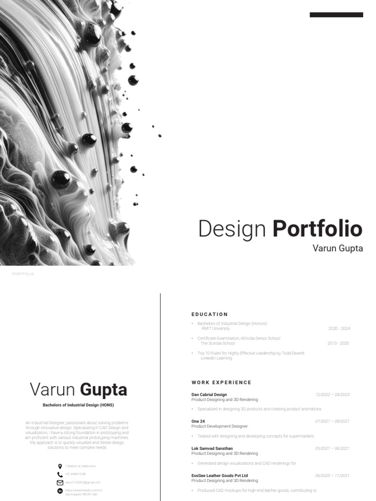 Varun Gupta - Design Portfolio | PDF | Computer Aided Design | Design
