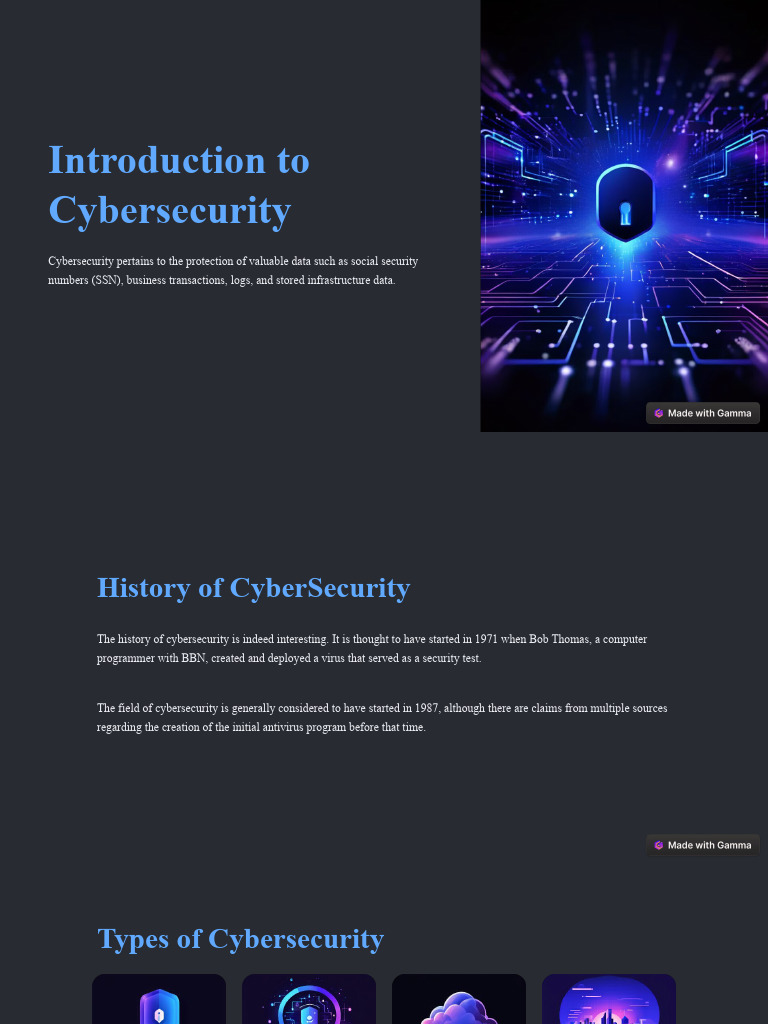 Introduction To Cybersecurity Pdf Security Computer Security