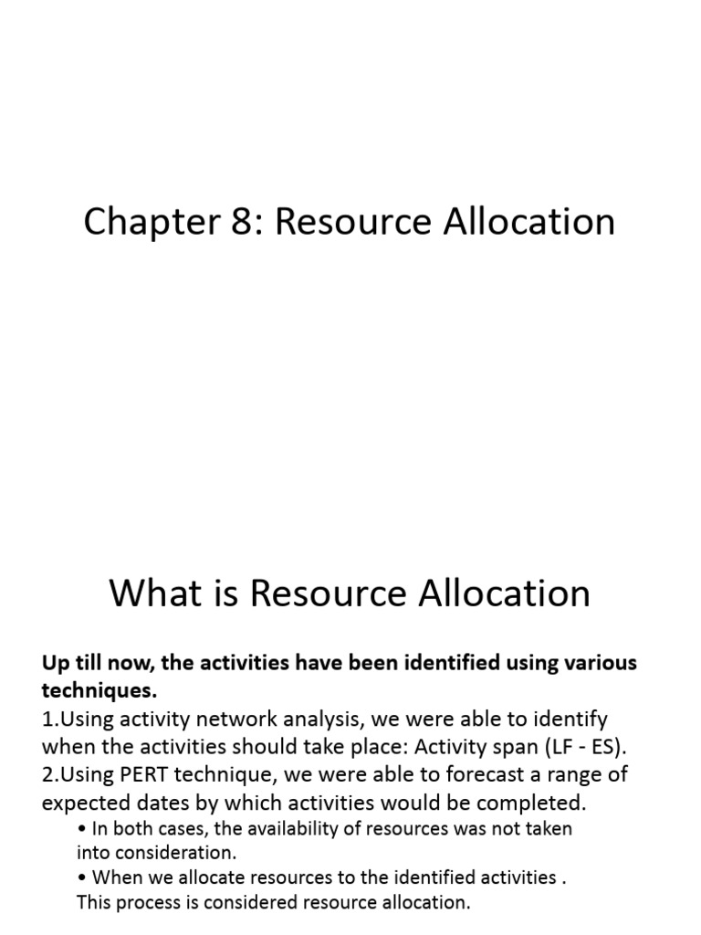 Resource Allocation | PDF | Cost | Business