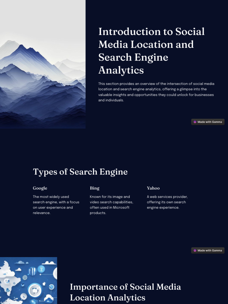 Social Media Location & Search Engine Analytics | PDF | Analytics ...