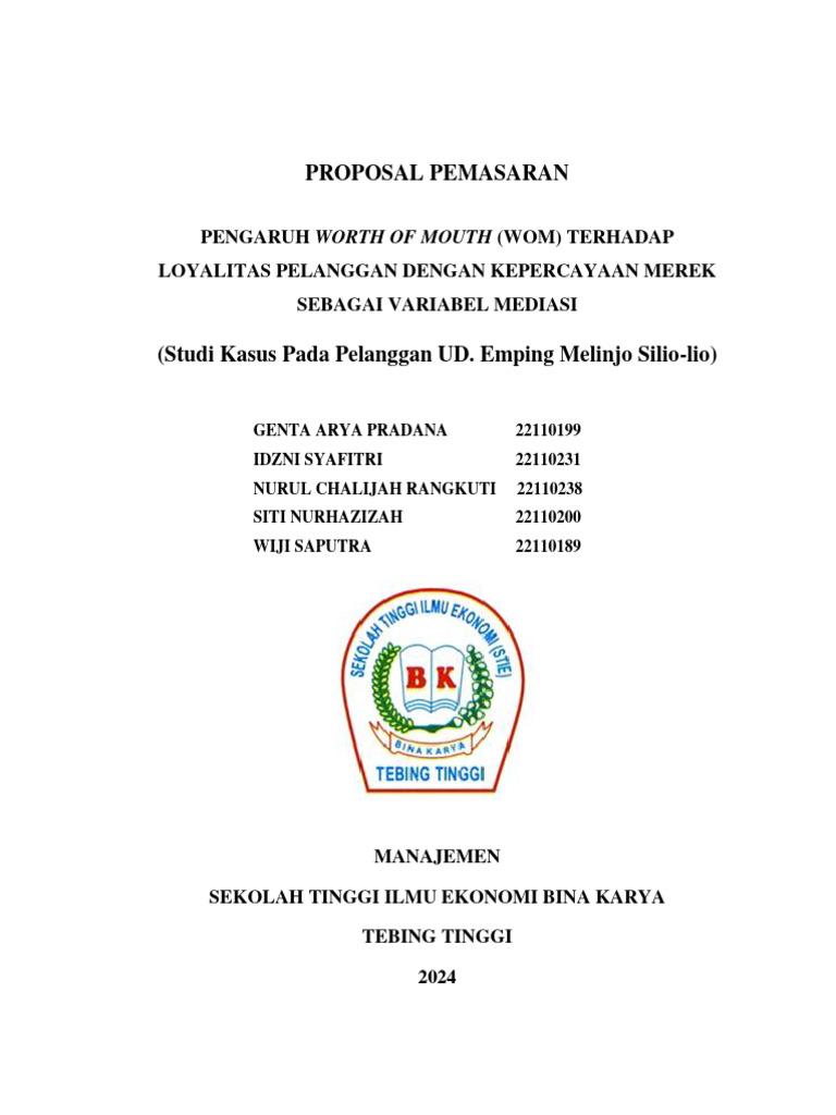 Proposal Pemasaran | PDF