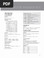 Welcome Unit: Think 2ed Workbook 1 Answer Key | PDF | Foods