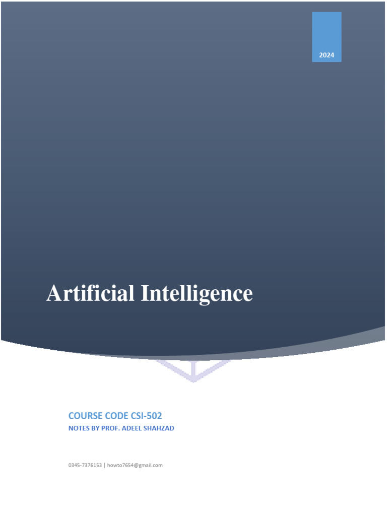 Artificial Intelligence | PDF | Knowledge Representation And Reasoning | Artificial Intelligence