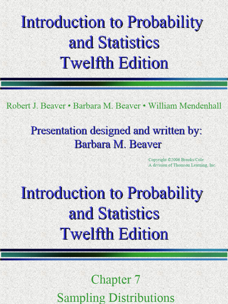 STAT 410 Chapter 07 PPT Sem 231 | PDF | Statistics | Probability ...