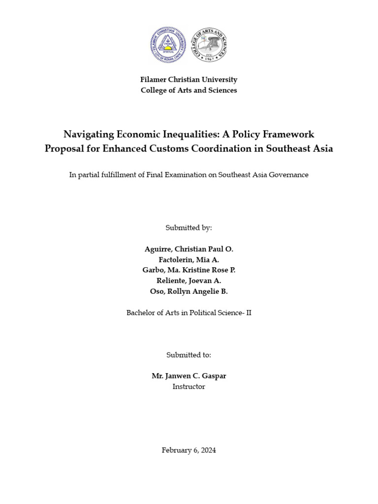 Final Group 2 Navigating Economic Inequalities A Policy Framework
