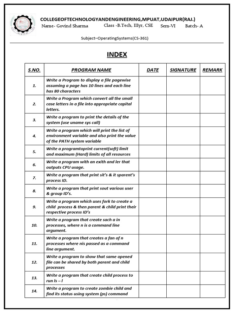 Govind OS | PDF | System Software | Operating System Technology