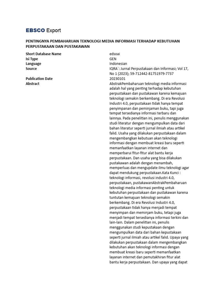 EBSCO Metadata 2024 06 29 | PDF | Ilmu Sosial