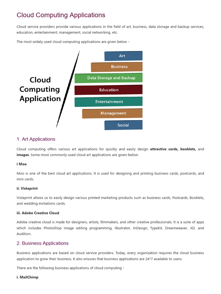 Cloud Computing Applications | PDF | Cloud Computing | Mobile App