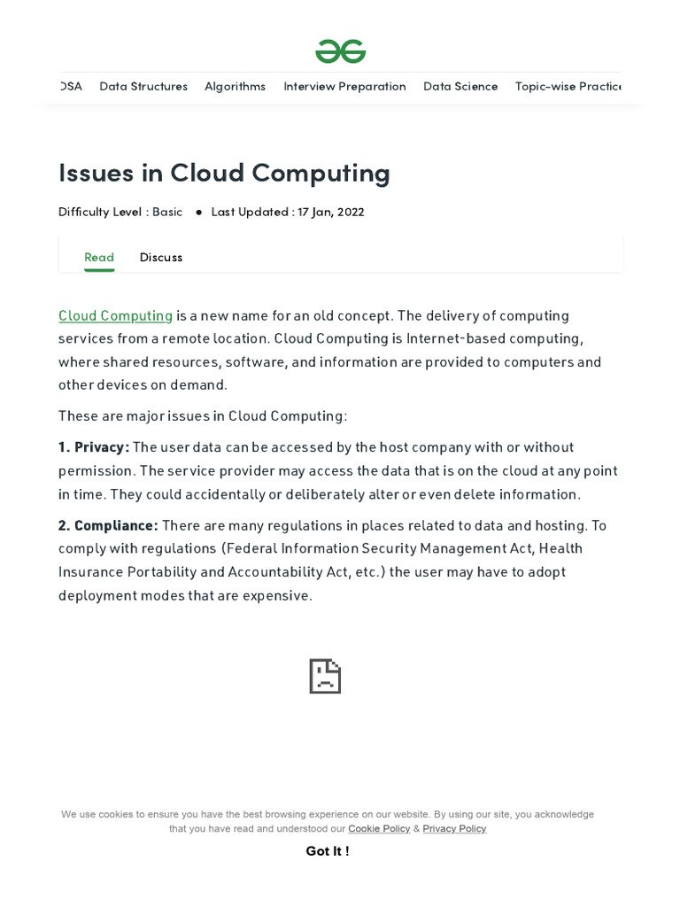Issues in Cloud Computing | PDF | Cloud Computing | Computing