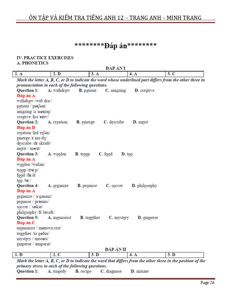 DA Unit 1 - Anh12 | PDF DA Unit 1 - Anh12 | PDF