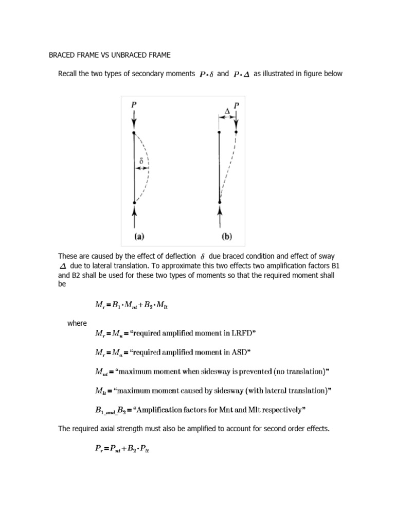 Braced VS Unbraced Frames | PDF | Science & Mathematics