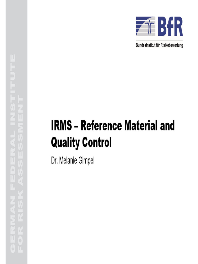BFR - Annex 7 - IRMS - Part - 3 | PDF | Chemistry | Chemical Elements