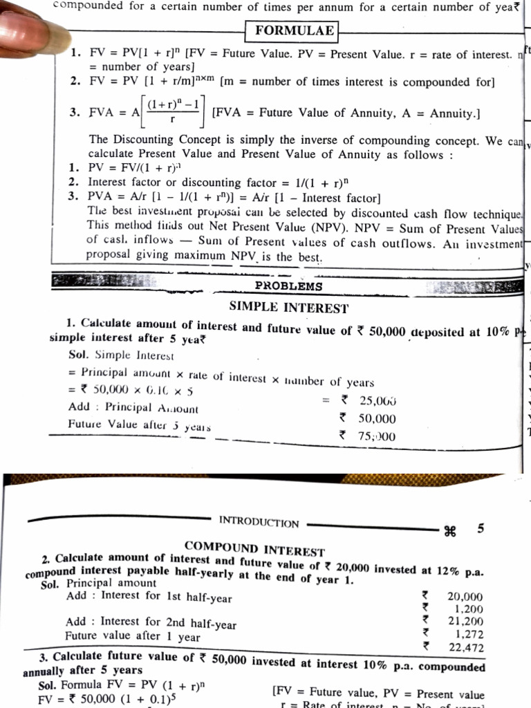 Important FM | PDF | Present Value | Net Present Value
