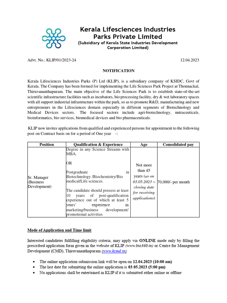 KLIP SM BDE NOTIFICATION v2-1 | PDF