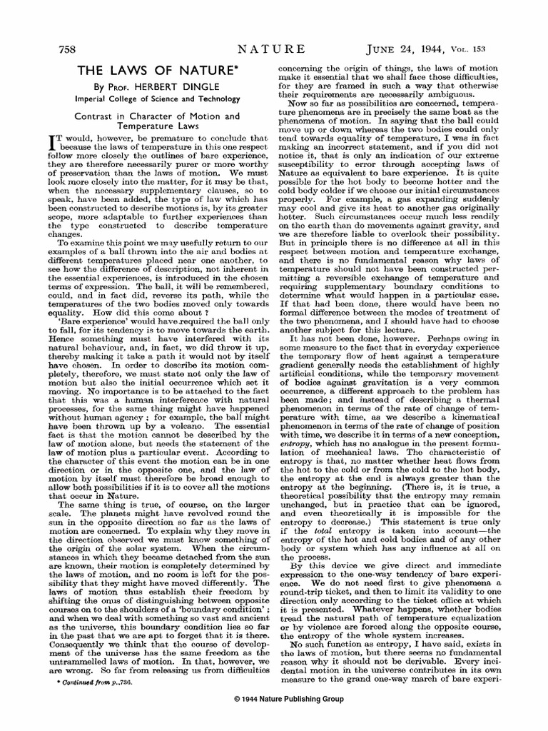 The Laws of Nature | PDF | Temperature | Heat