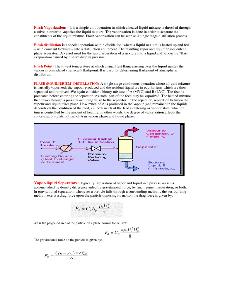 Flash Column | PDF | Distillation | Vapor