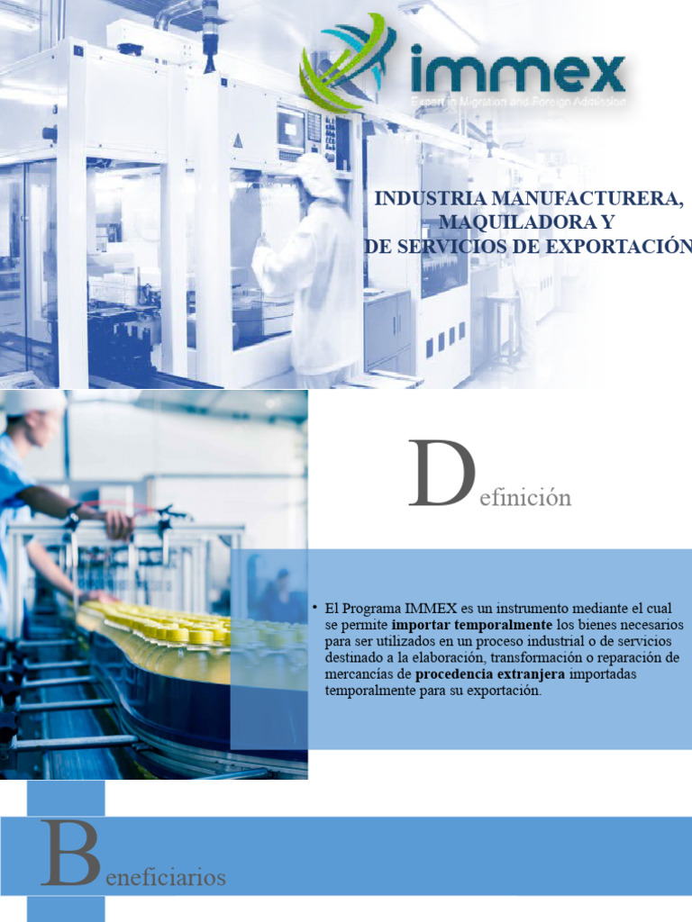 Presentacion Immex | PDF | El comercio internacional | México