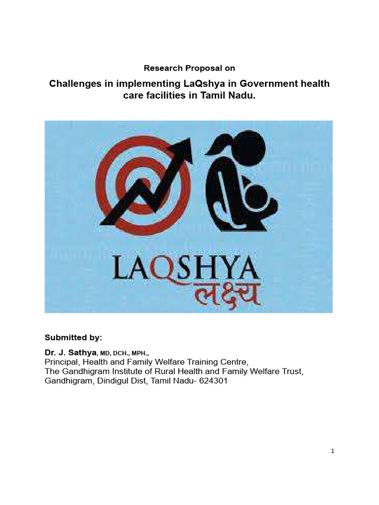 Girh-Laqshya Proposal | PDF | Childbirth | Health Care