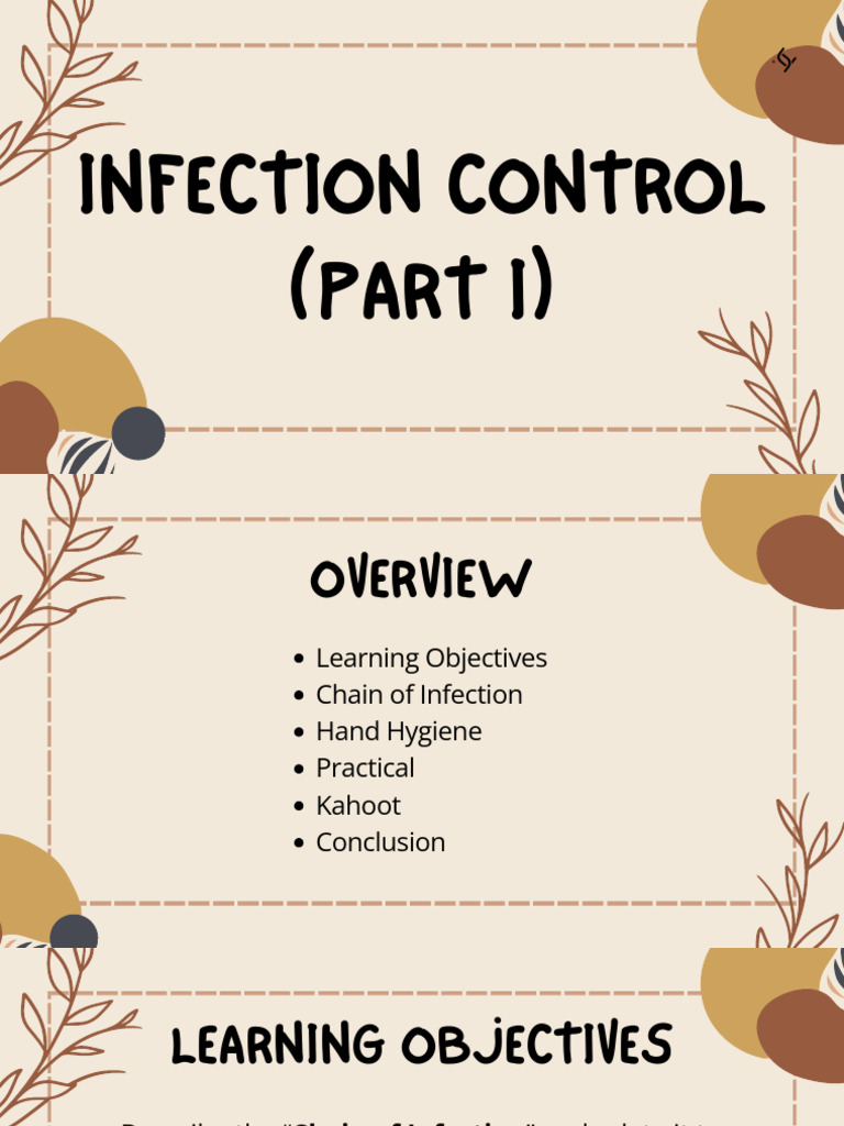 Chapter 3 Infection Control PT 1 - Notes | PDF | Hand Washing | Hygiene