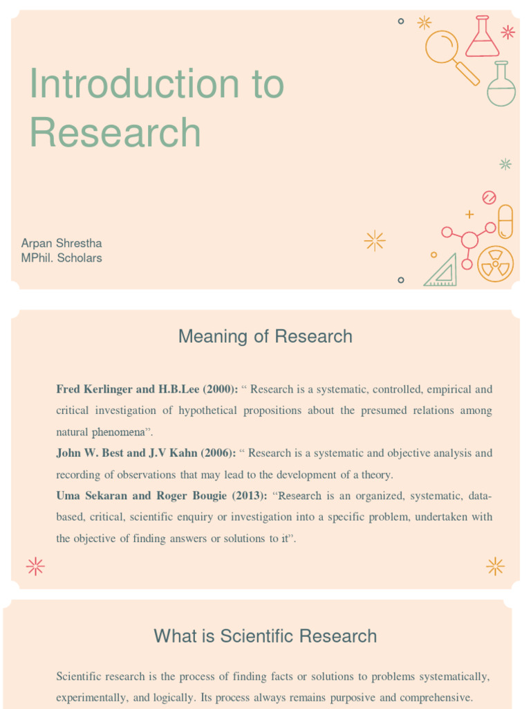 Overview of Scientific Research Methods | PDF | Statistics | Theory
